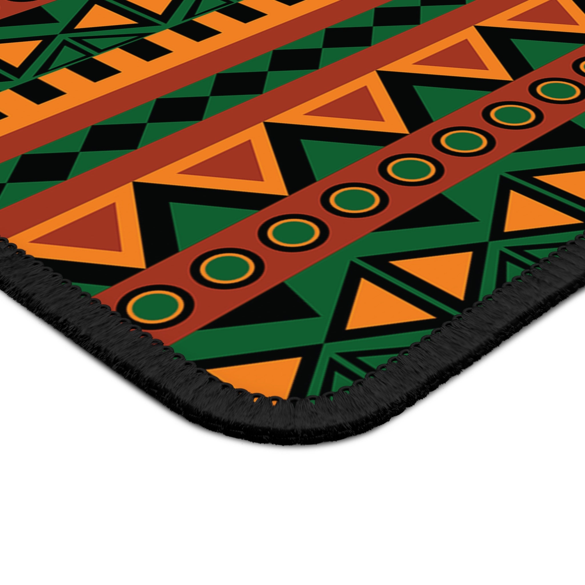 Aesthetic Retro African Tribal Art Red Green Orange Black Pattern ...