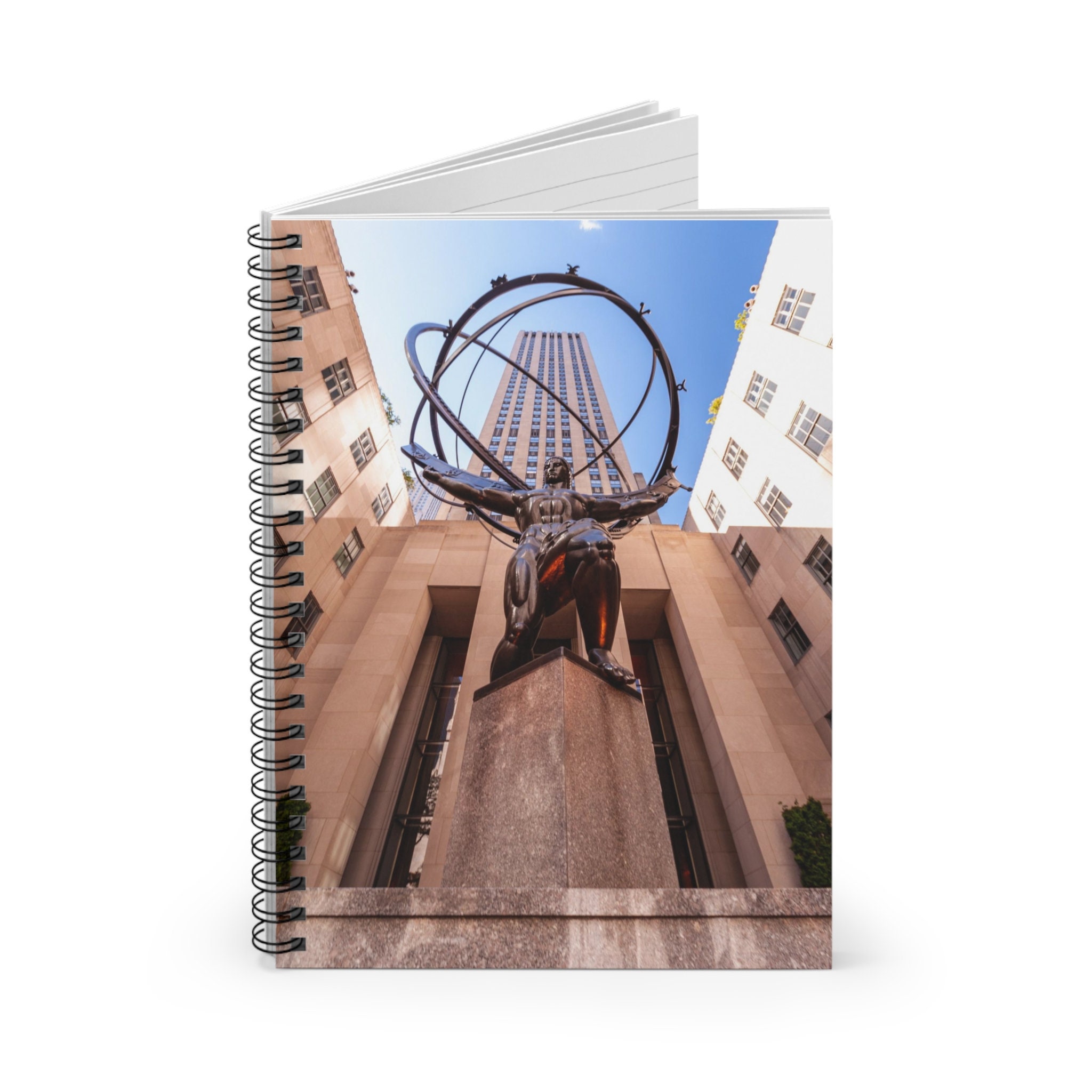 Greek Mytholgy Atlas Titan Holding the World Earth Ruled Lined Back to ...