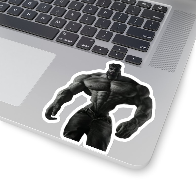 Buff Giga Chad Goofy Meme Laptop Water Bottle Tablet MacBook Pro ...