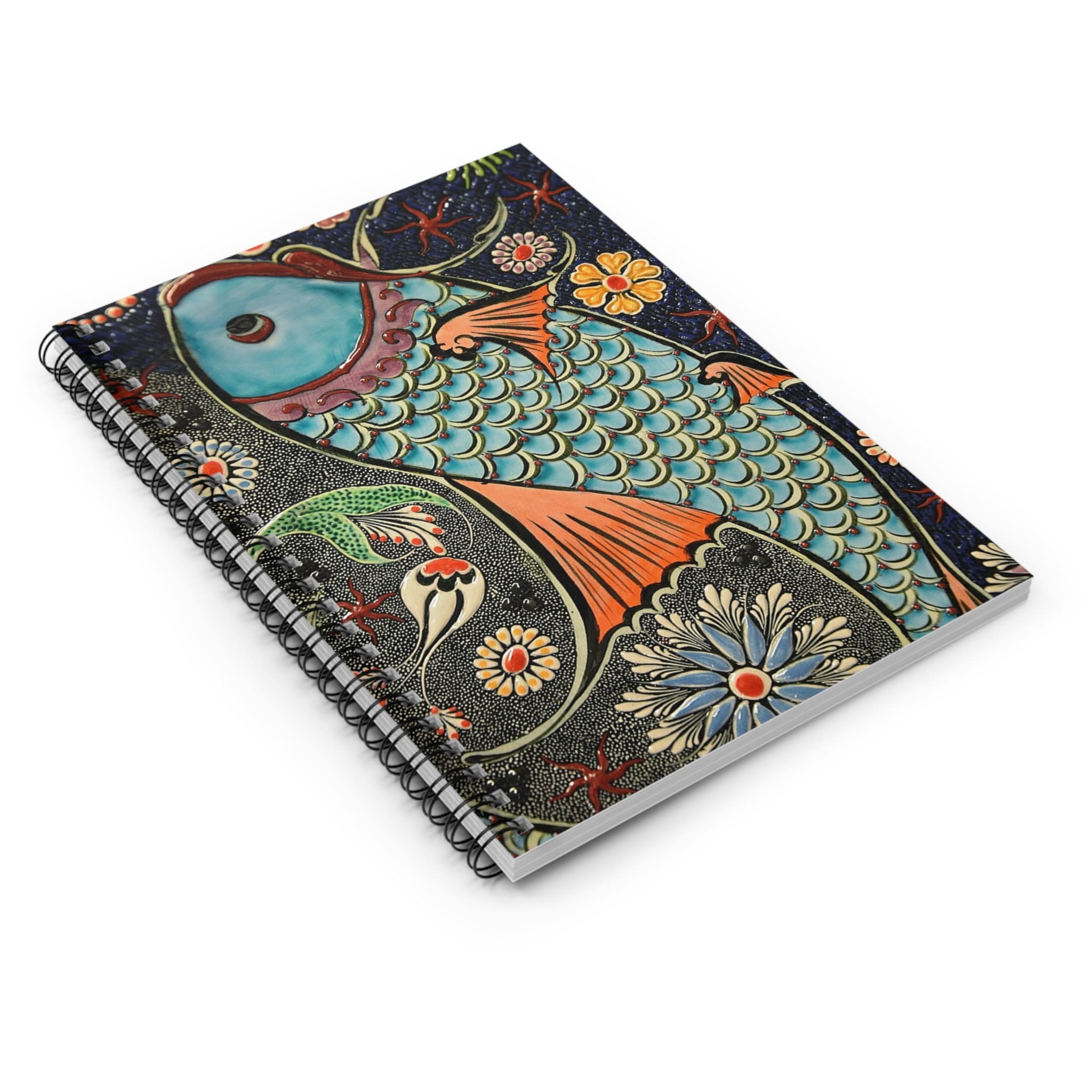 Koi Fish Asian Mosaic Print Art Diary Journal Study Notebook, Ruled ...