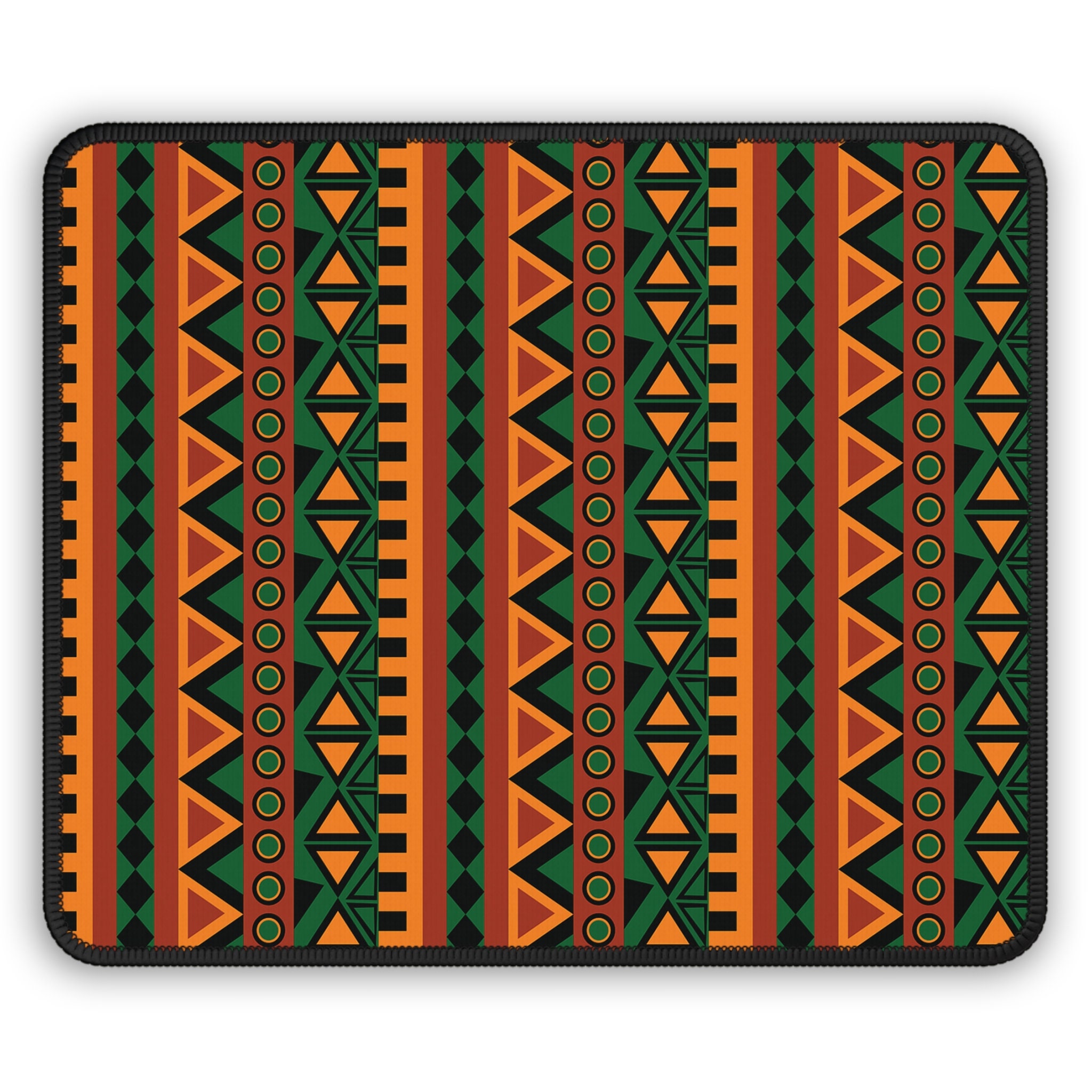 Aesthetic Retro African Tribal Art Red Green Orange Black Pattern ...