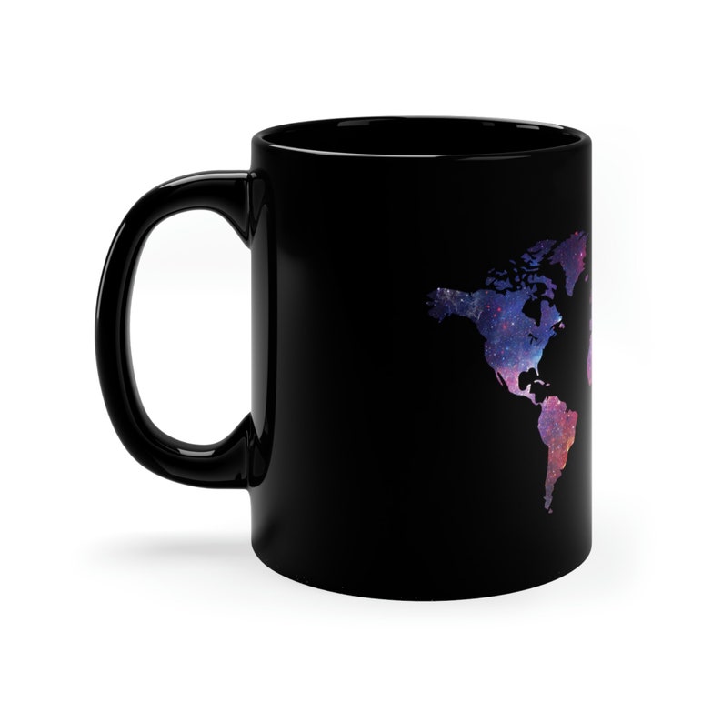 Cosmic World Atlas Coffee Mug, World Map Tea Mug, Geography Coffee Mug ...
