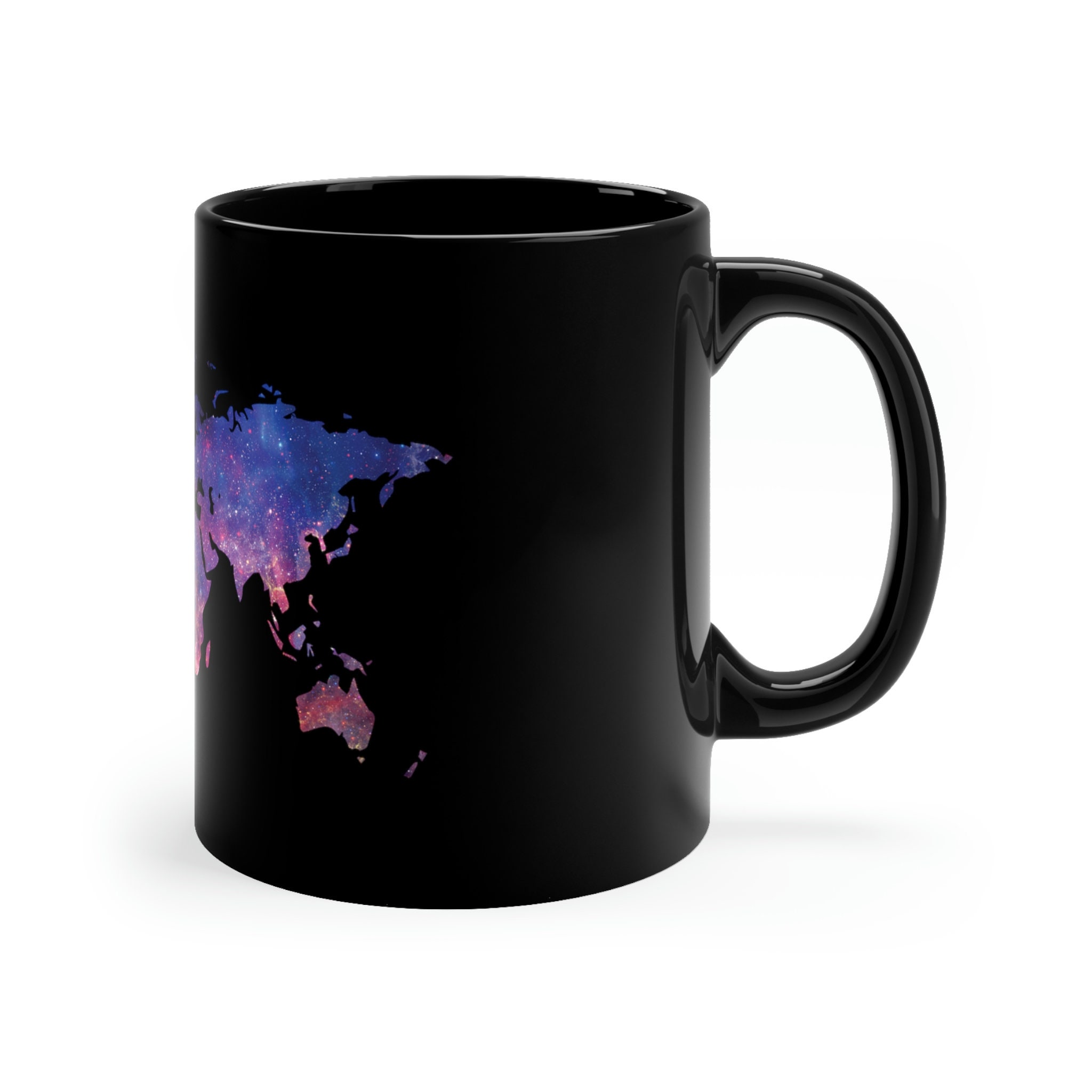 Cosmic World Atlas Coffee Mug, World Map Tea Mug, Geography Coffee Mug ...