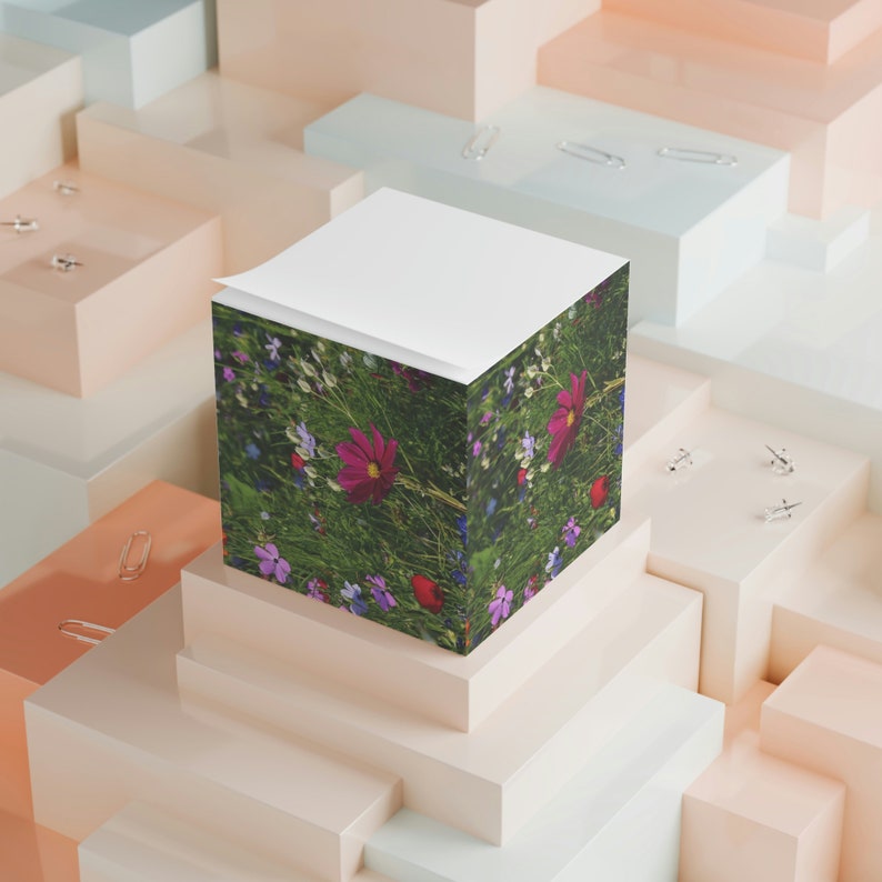 Wildflower | Nature | Peaceful Sticky Note Cube - Etsy