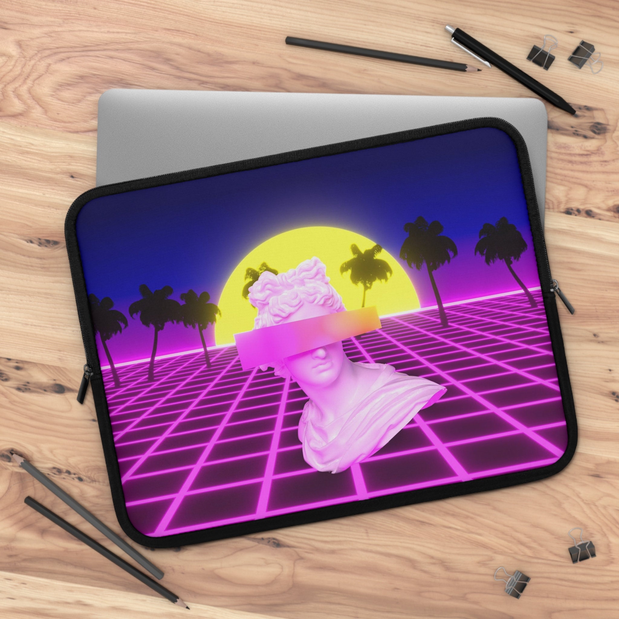 Aesthetic Vaporwave Stoic Cyberpunk Synthwave Laptop Sleeve, Computer ...