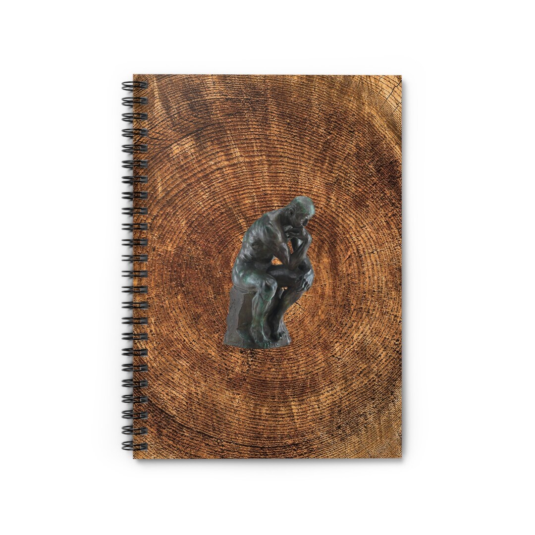 Auguste Rodin Deep Thinking Thought Contemplating Statue Woodgrain ...
