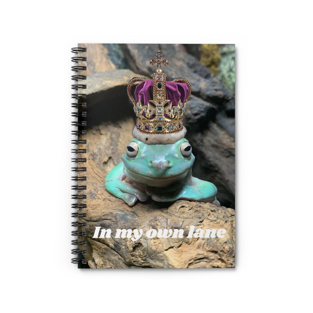 King Crown Frog Notebook: Chill Zen Lined Journal - Etsy
