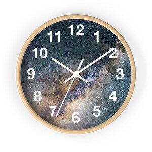 Galaxy Outer Space Stars Universe Astronomy Wall Hanging Clock, Home ...