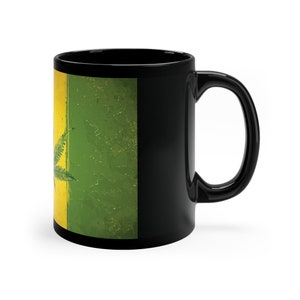 Rasta Rastafari Rastafarian Flag Red Yellow Green Ganja Weed Herb Pot ...