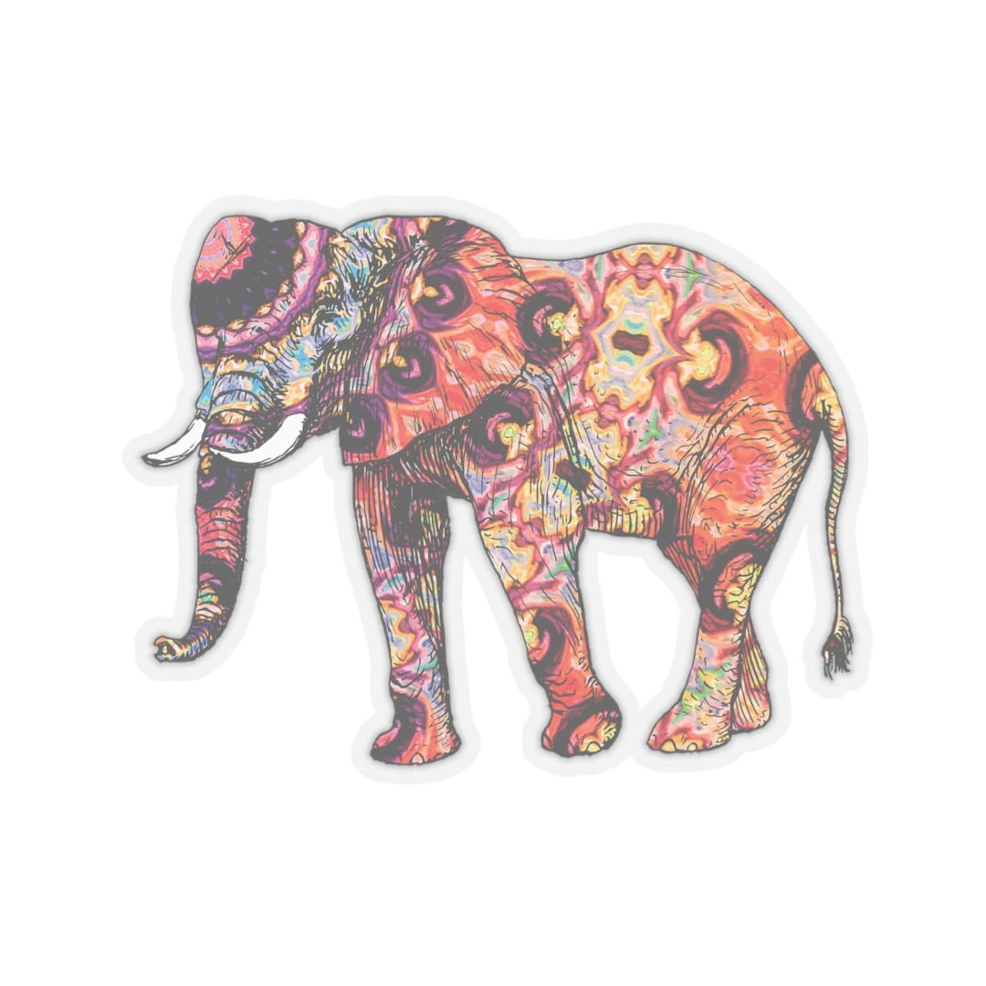 Mandala Cute Trippy Hippy Elephant Animal Art Waterbottle MacBook ...