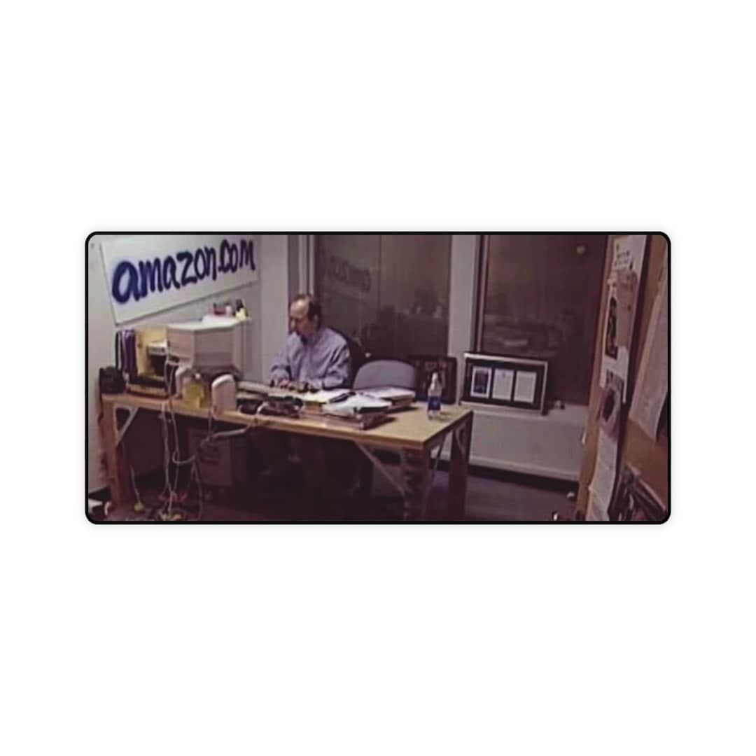 Vintage Jeff Bezos Amazon Office Door Desk Tech Startup Mouse Pad ...