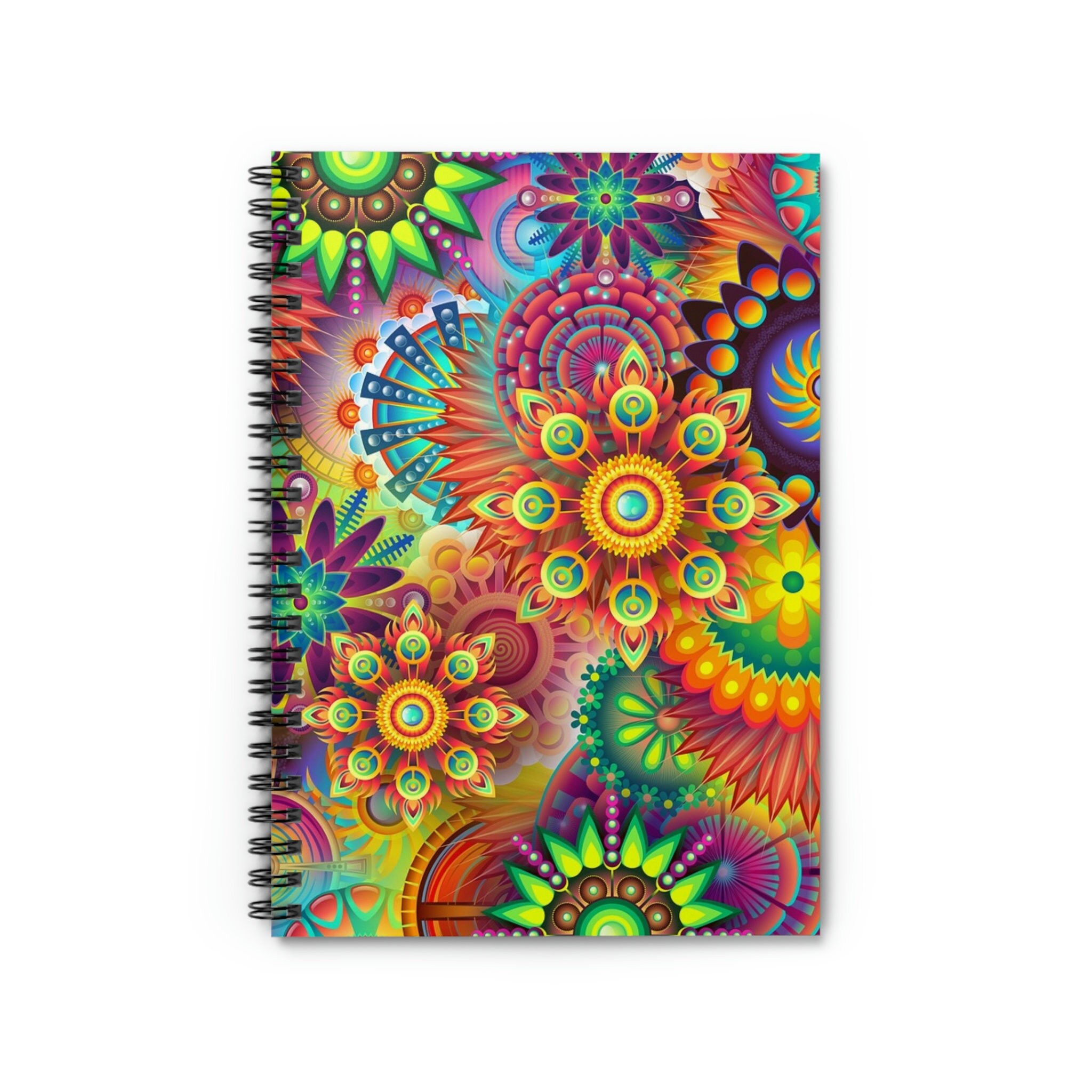 Trippy Psychedelic Abstract Notebook Diary, Study Ruled Line Journal ...