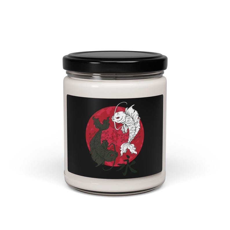 Koi Fish Swimming Yin Yang Japan Japanese Zen Art Pattern Scented 9oz ...