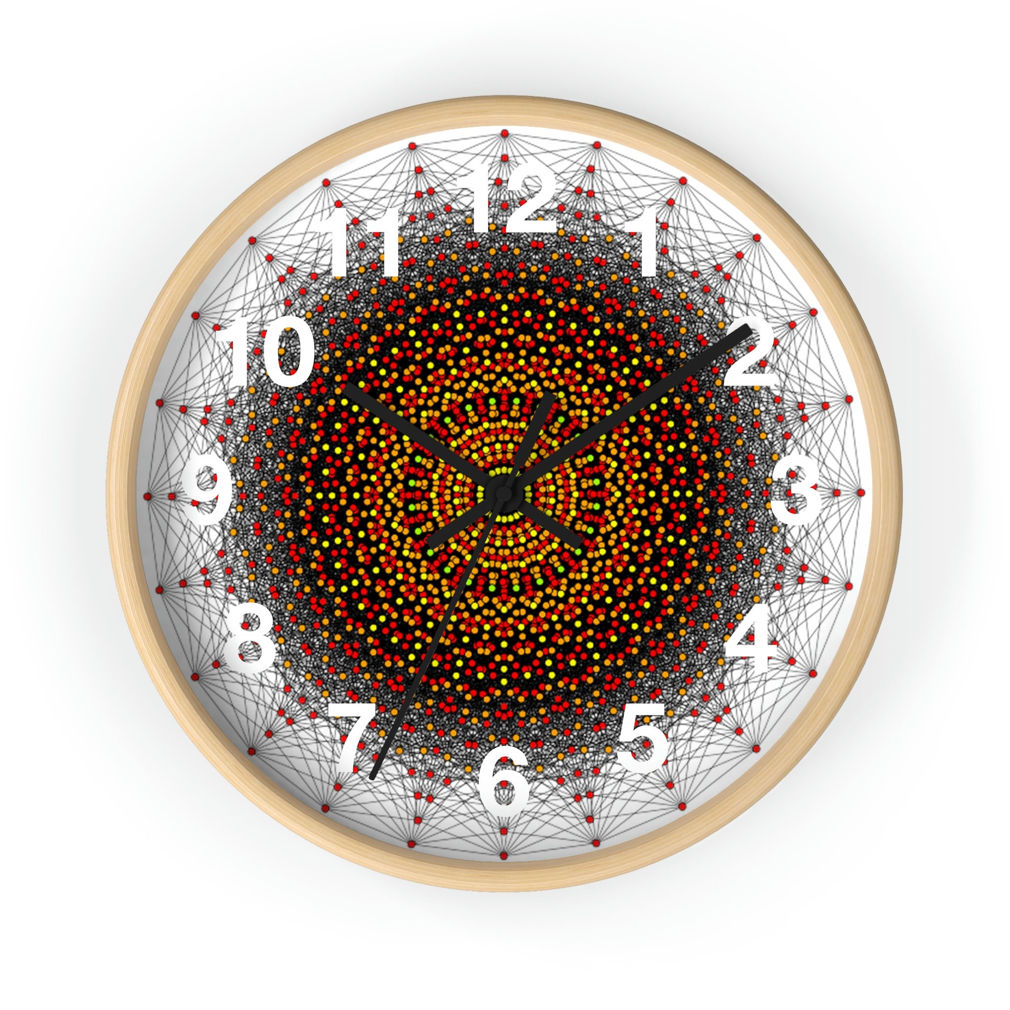 Fibonacci Sequence Geometrical Pattern 10" Inch Wall Clock Art Hanging ...