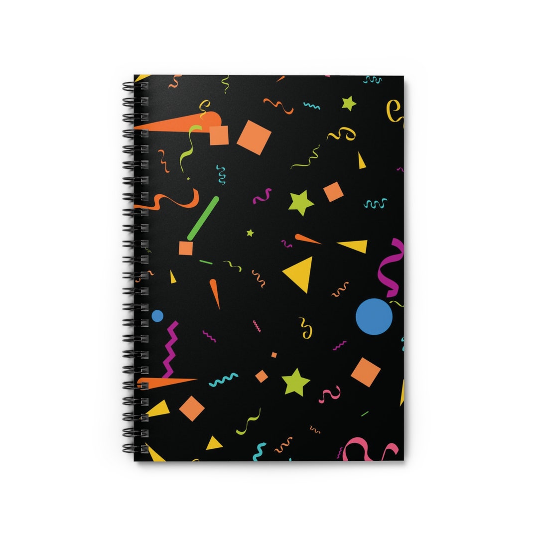 Retro Confetti 80s 90s Geometric Pattern Nostalgic Graphic Diary ...