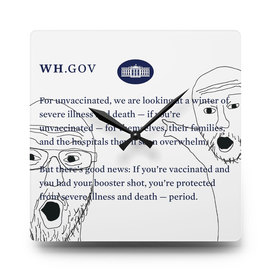 Wojak Meme Clock: Government Propaganda Decor - Etsy