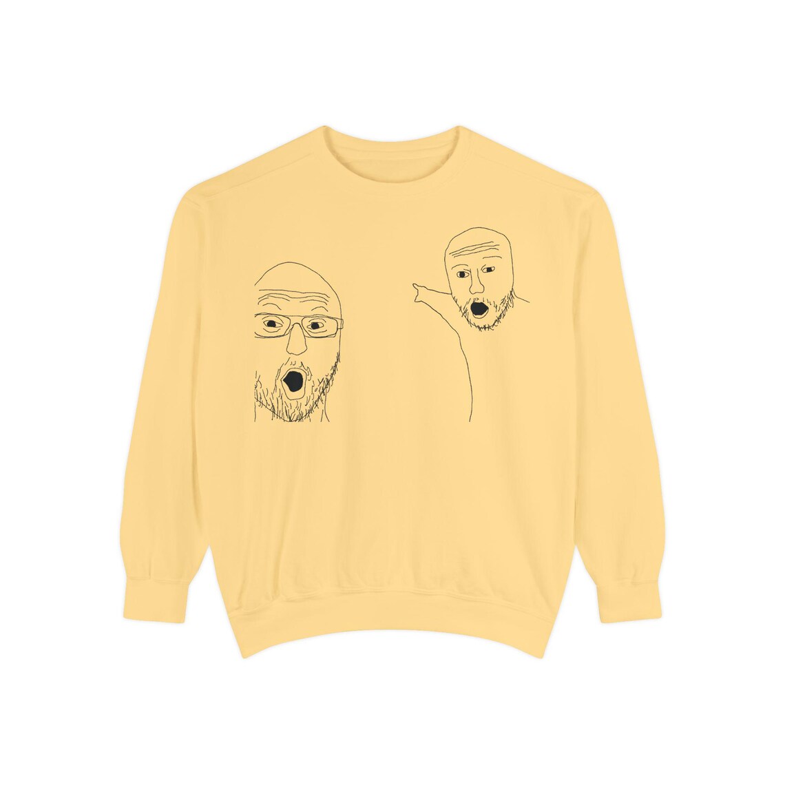 Two Soyjacks Wojak Soy Point Pointing Funny Meme Unisex Cotton T Shirt ...