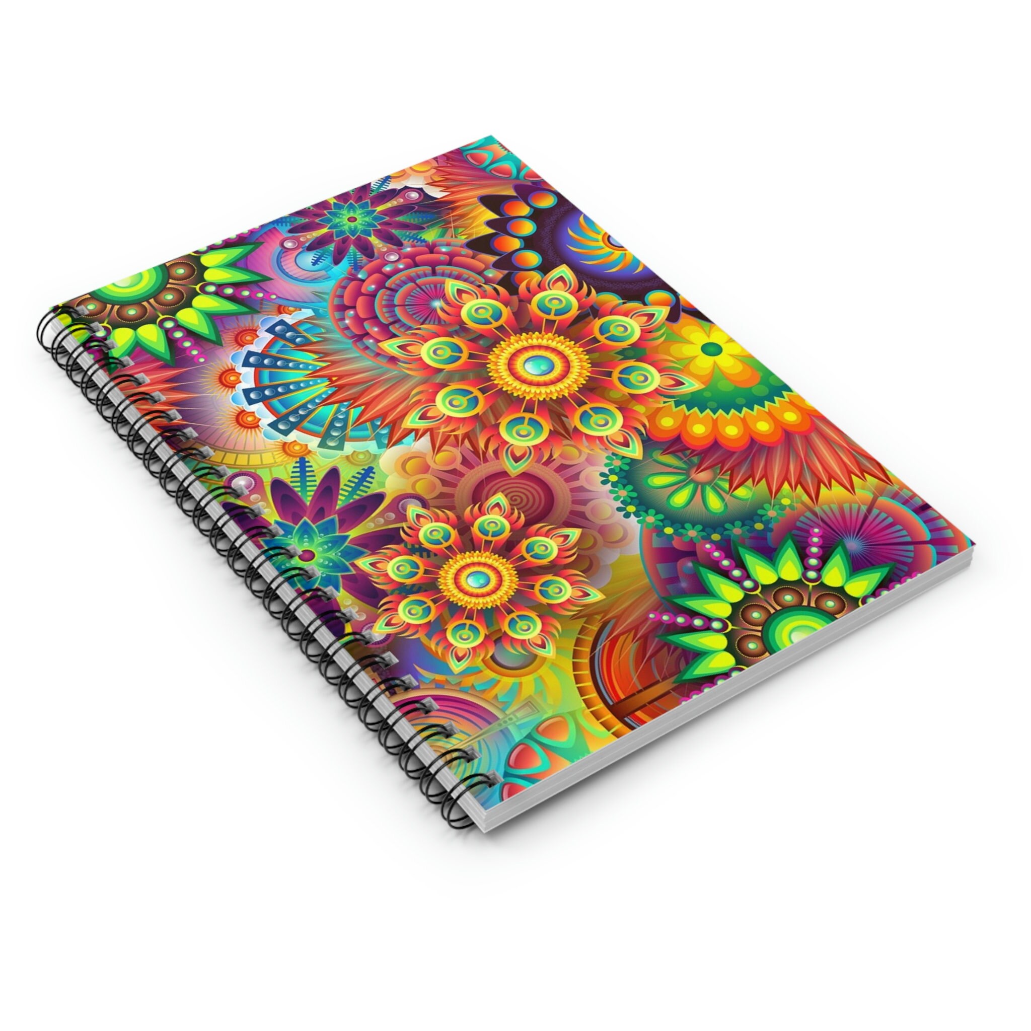Trippy Psychedelic Abstract Notebook Diary, Study Ruled Line Journal ...