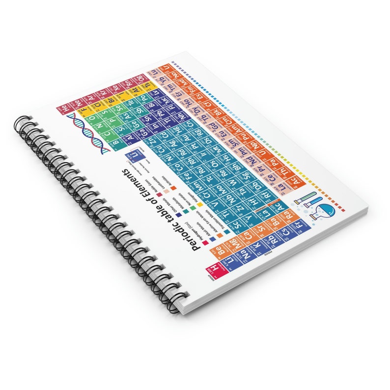 Periodic Table of Elements Science Chemistry Physics Journal Diary ...