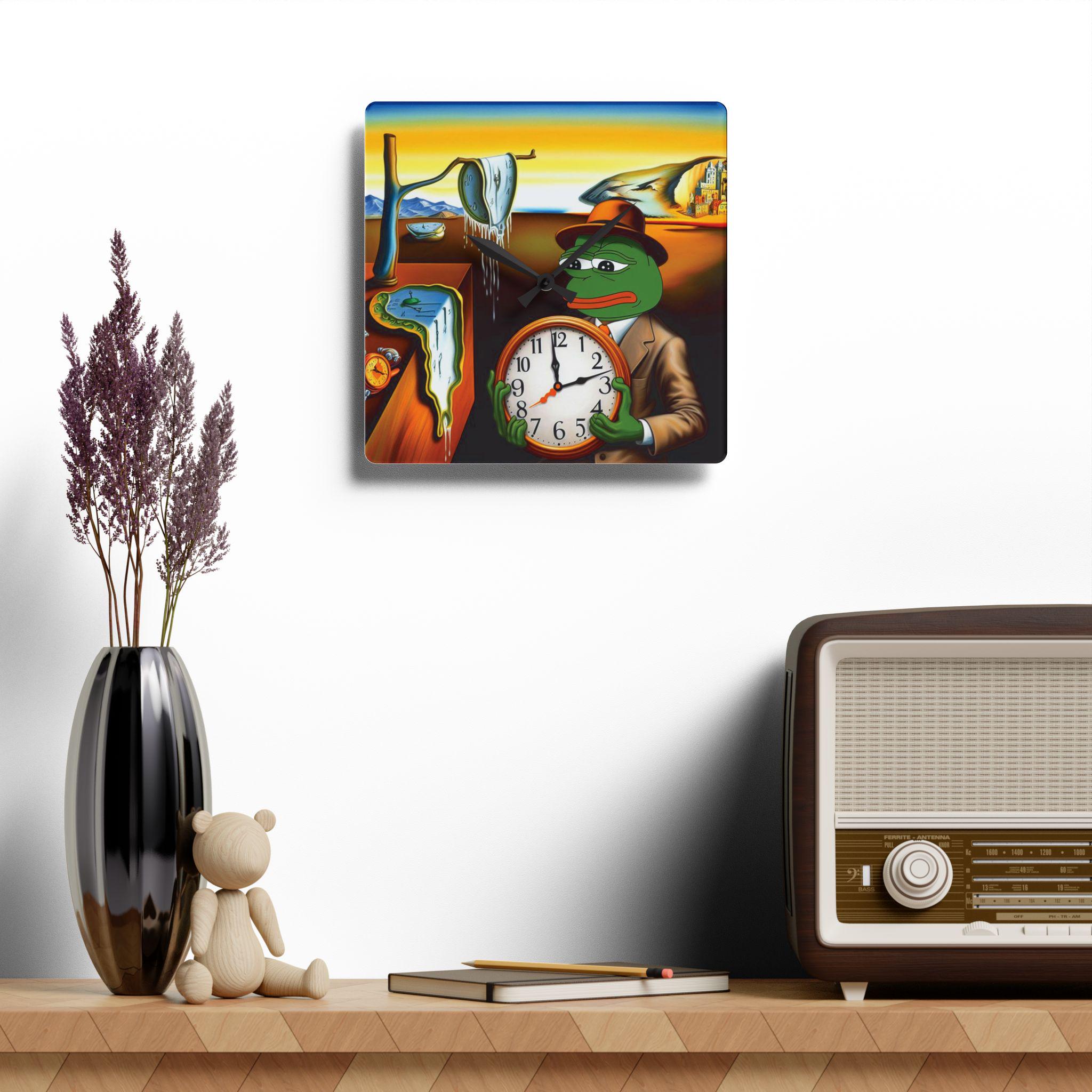 Salvador Dali Melting Clock Time Pepe Meme Abstract Art Meme Wall ...