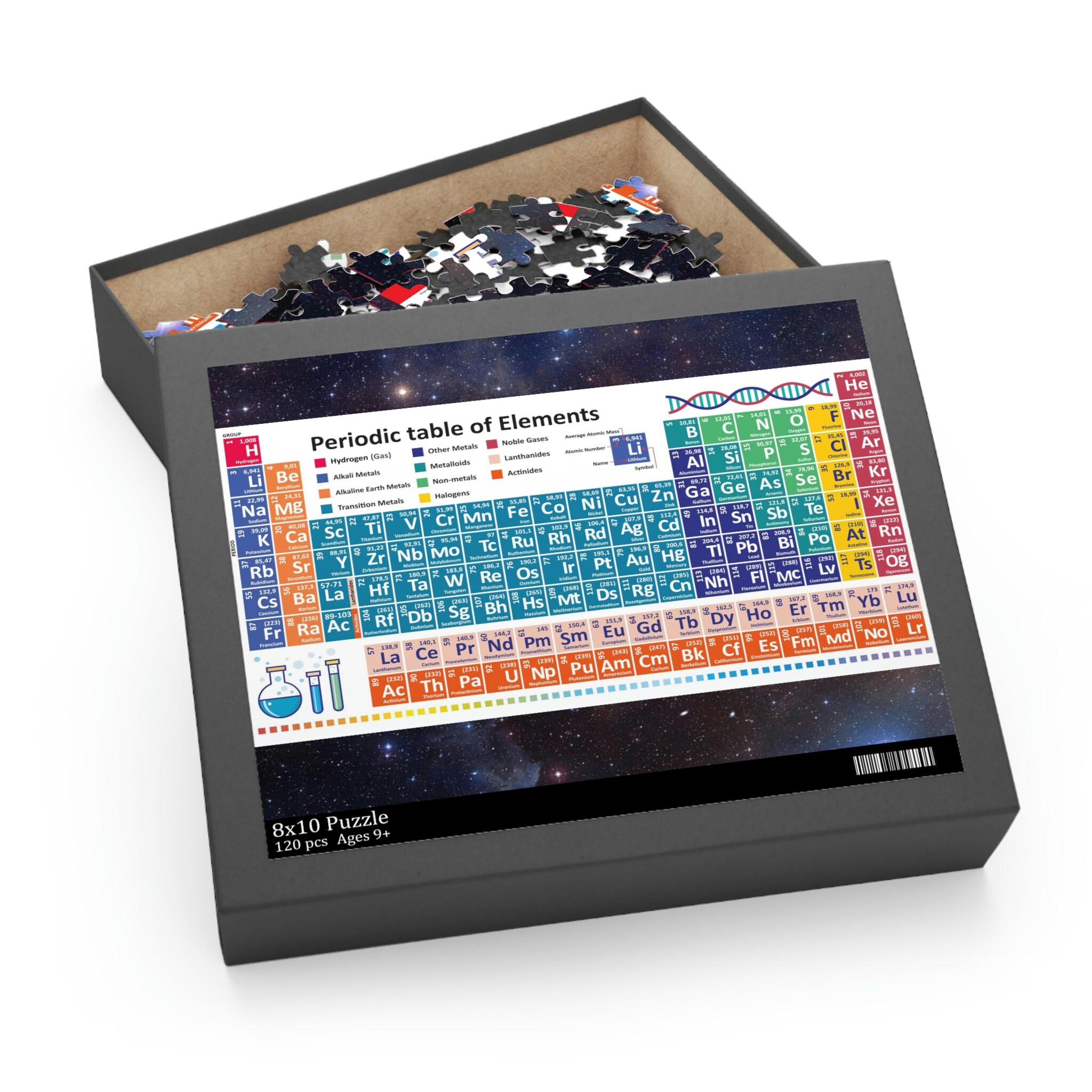 Chemistry Science Gift Periodic Table of Elements Puzzle - Etsy