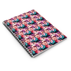AI Inspired Retro Art 80s 90s Woman Collage Diary Journal Ruled Line ...