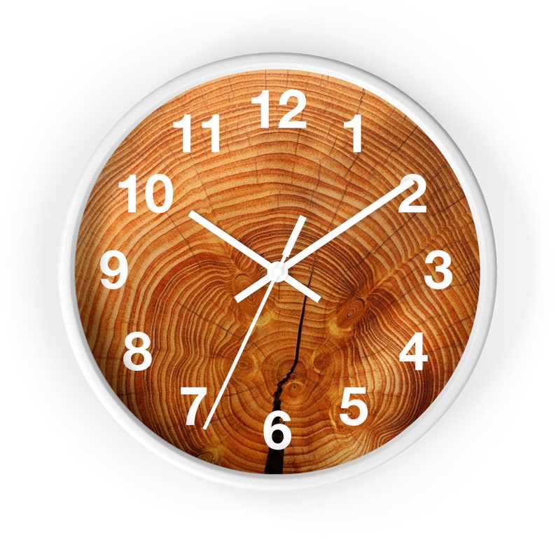 Aesthetic Natural Tree Ring Woodgrain Boho Chic Wall Clock - Etsy