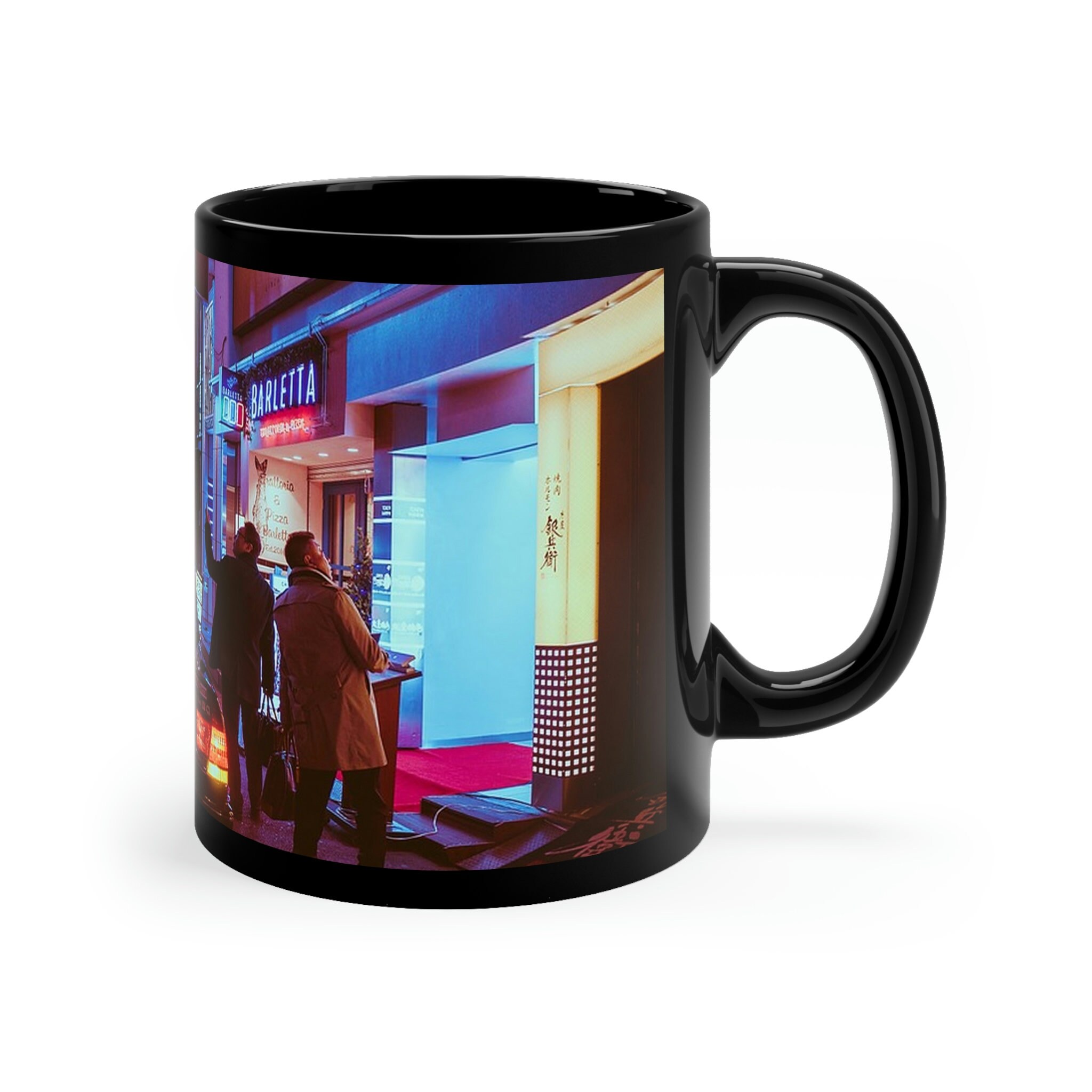 Aesthetic Retro Neon Lights Coffee Mug, Tokyo Japan Nightlife, Tea ...