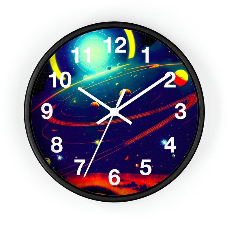 Solar System Astronomy Outer Space Cosmos Wall Clock, Wall Decor - Etsy