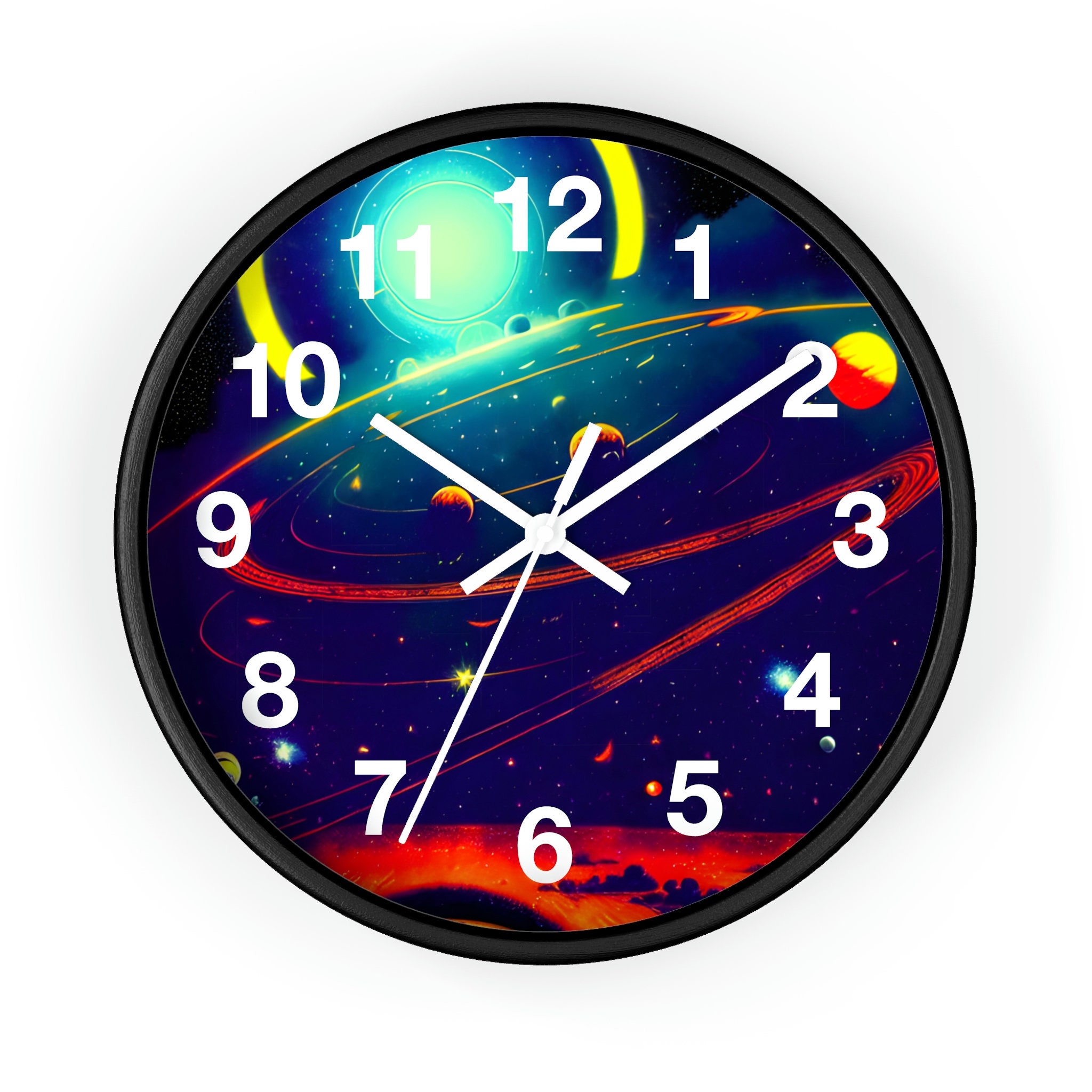 Solar System Astronomy Outer Space Cosmos Wall Clock, Wall Decor - Etsy
