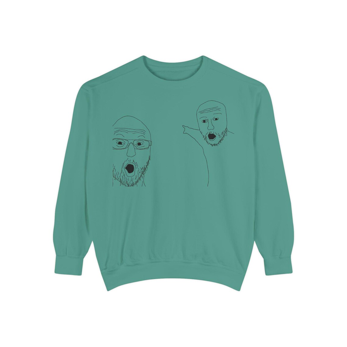 Two Soyjacks Wojak Soy Point Pointing Funny Meme Unisex Cotton T Shirt ...