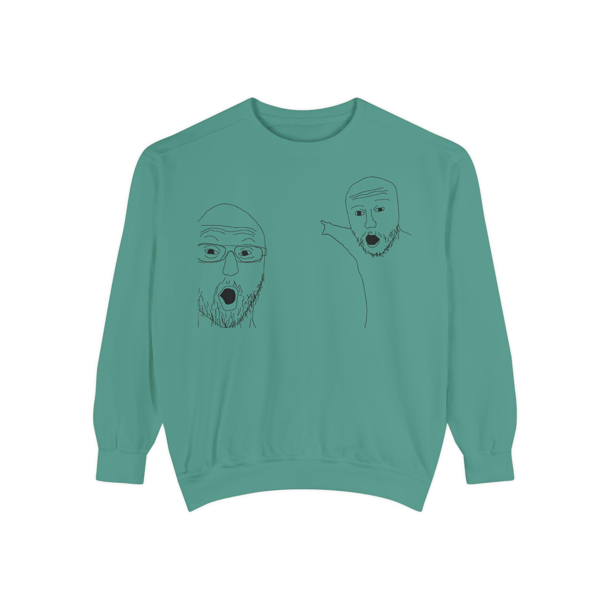 Two Soyjacks Wojak Soy Point Pointing Funny Meme Unisex Cotton T Shirt ...