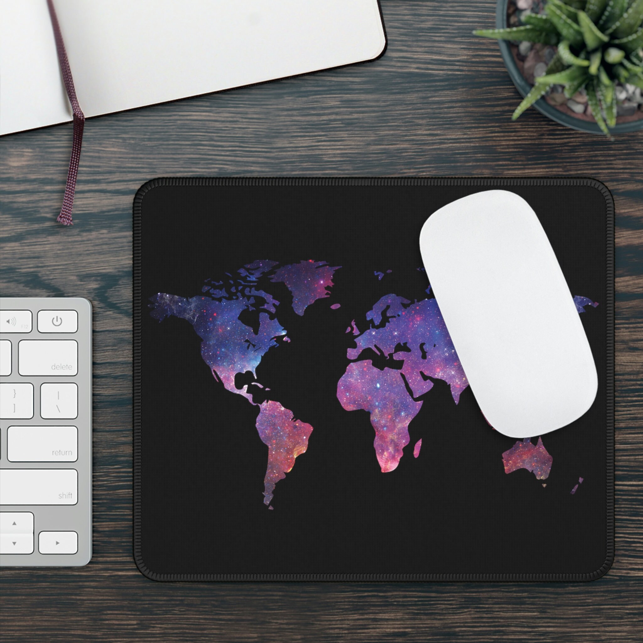 Cosmic World Map Atlas Continents Geography Computer Gaming Mouse Pad ...