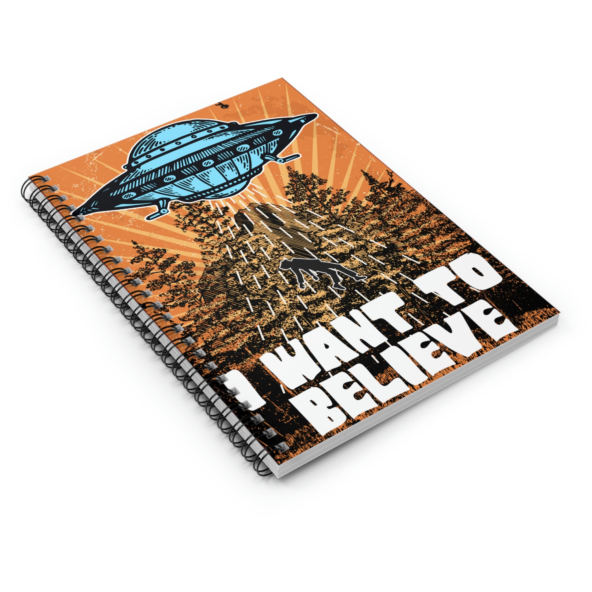 Sci Fi UFO Alien Abduction Woods Notebook, I Want to Believe Study ...