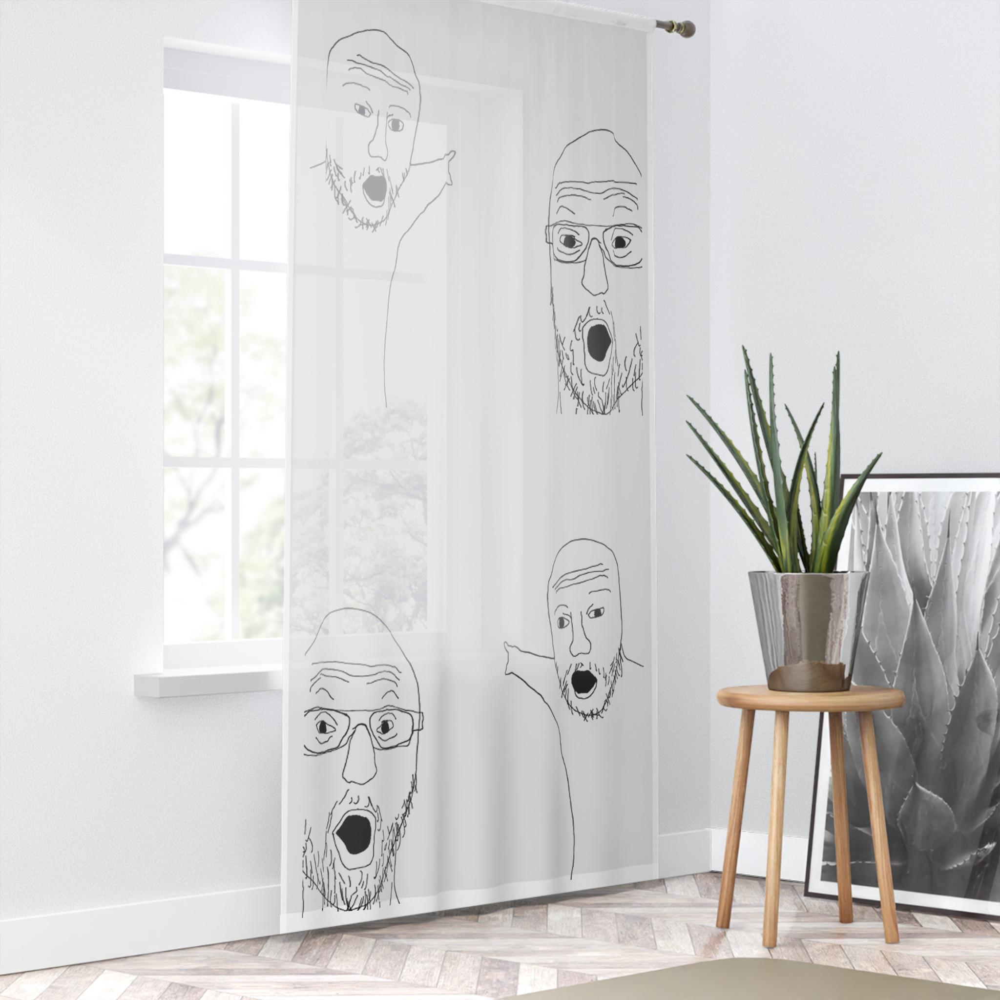 Funny Soy Jack Pointing Beta Male Meme, Window Curtain for Bedroom ...