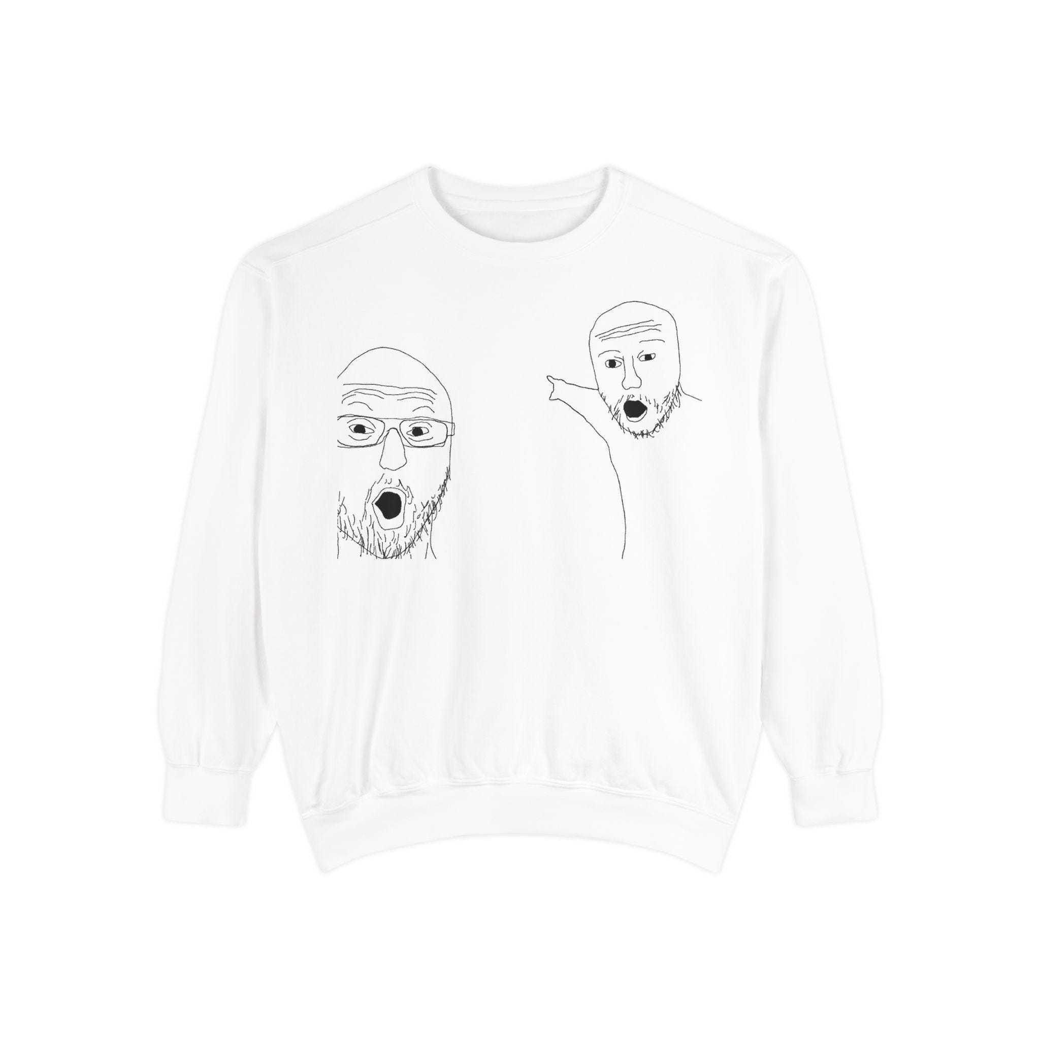 Two Soyjacks Wojak Soy Point Pointing Funny Meme Unisex Cotton T Shirt ...