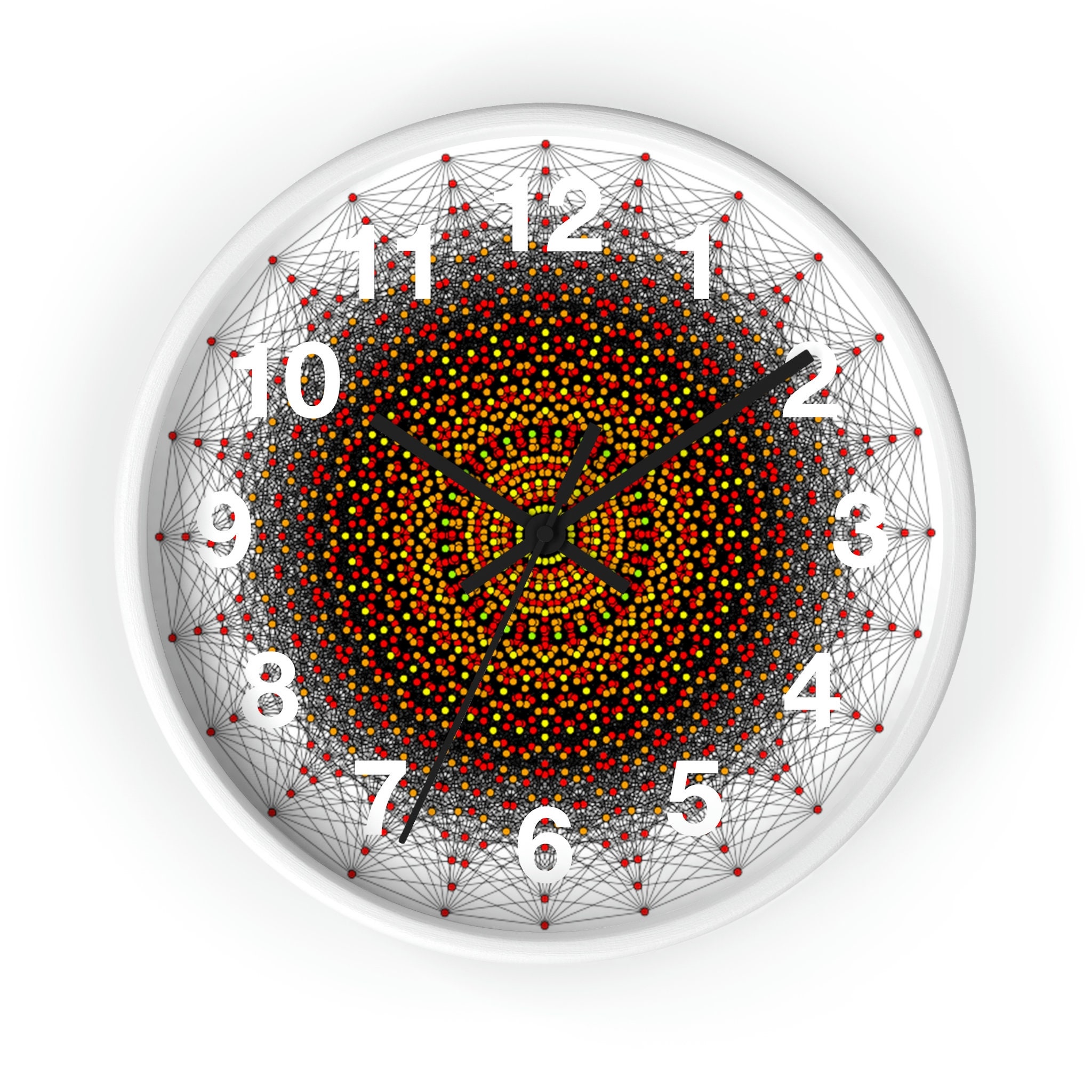 Fibonacci Sequence Geometrical Pattern 10 Inch Wall Clock Art Hanging Home Office Decor, Fast ...