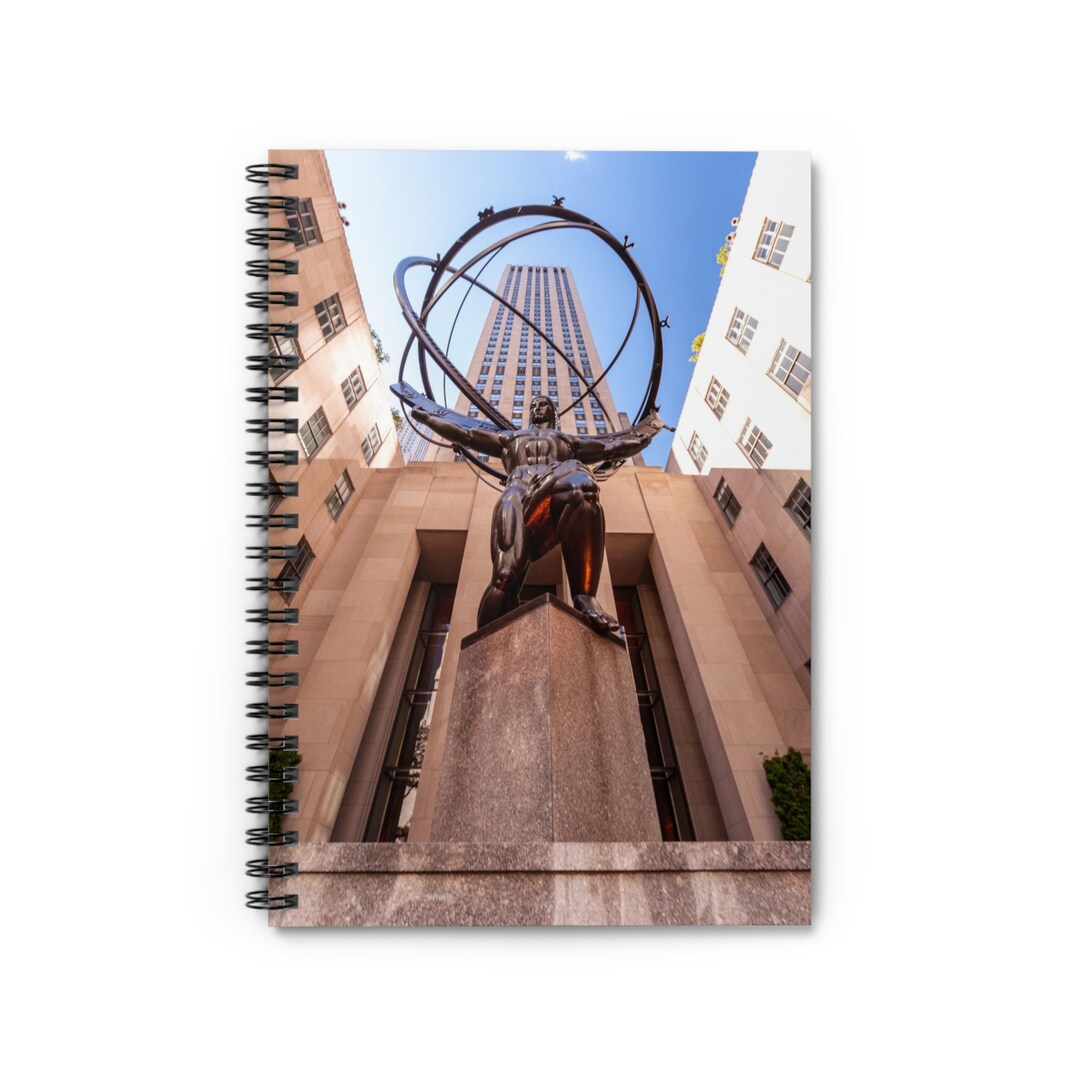 Greek Mytholgy Atlas Titan Holding the World Earth Ruled Lined Back to ...