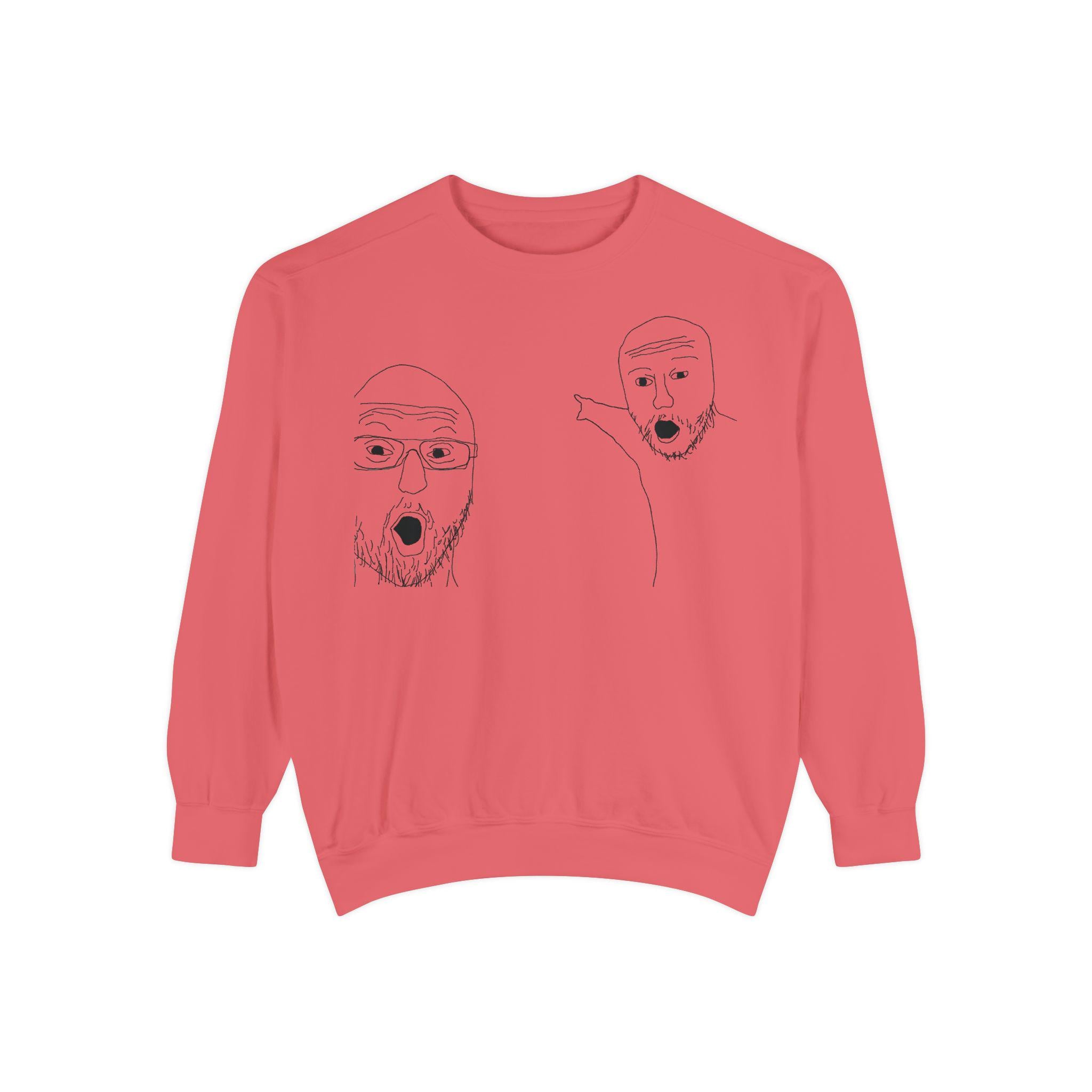 Two Soyjacks Wojak Soy Point Pointing Funny Meme Unisex Cotton T Shirt ...