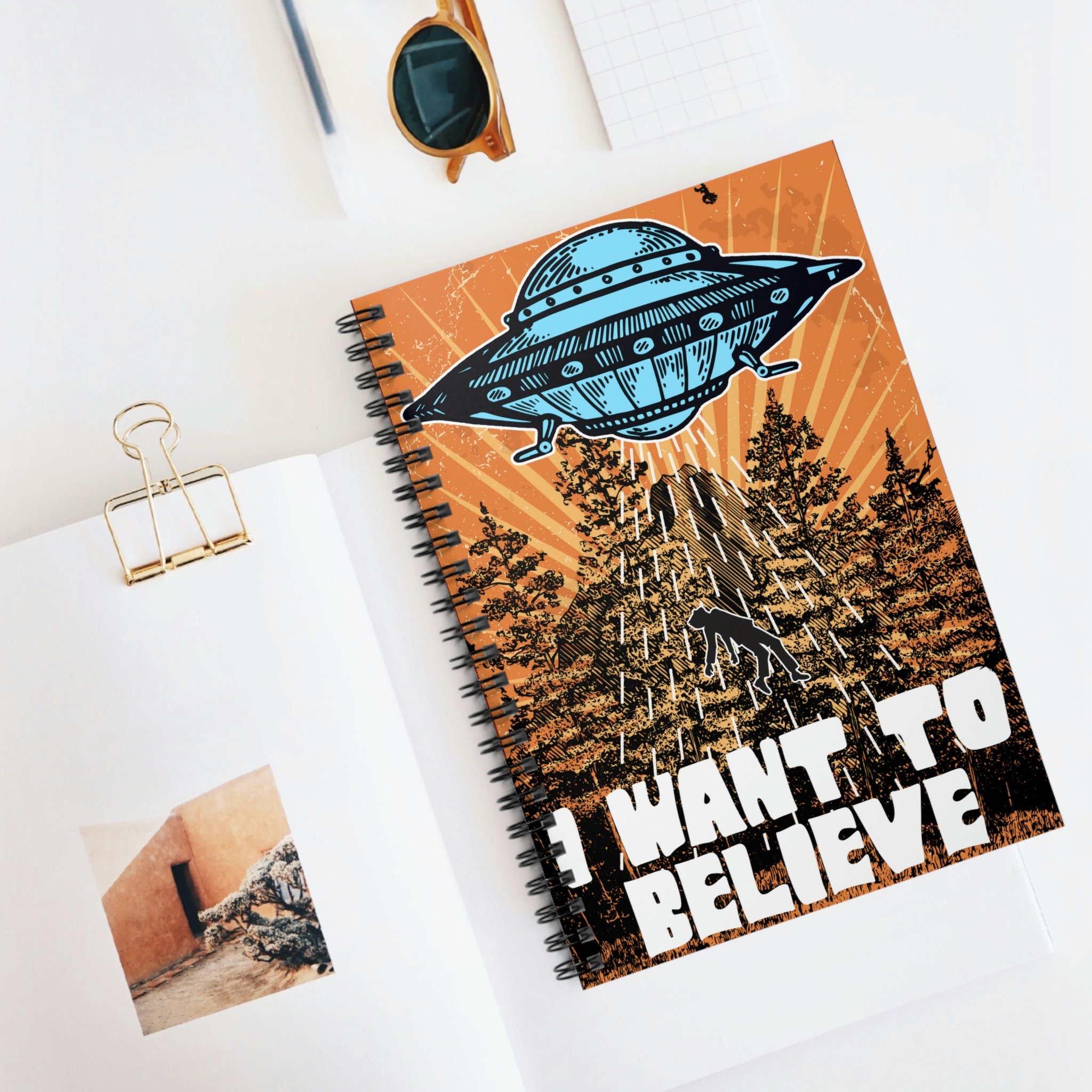 Sci Fi UFO Alien Abduction Woods Notebook, I Want to Believe Study ...