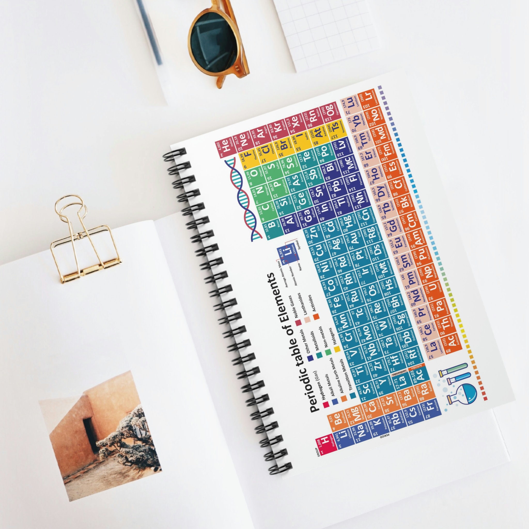 Periodic Table of Elements Science Chemistry Physics Journal Diary ...