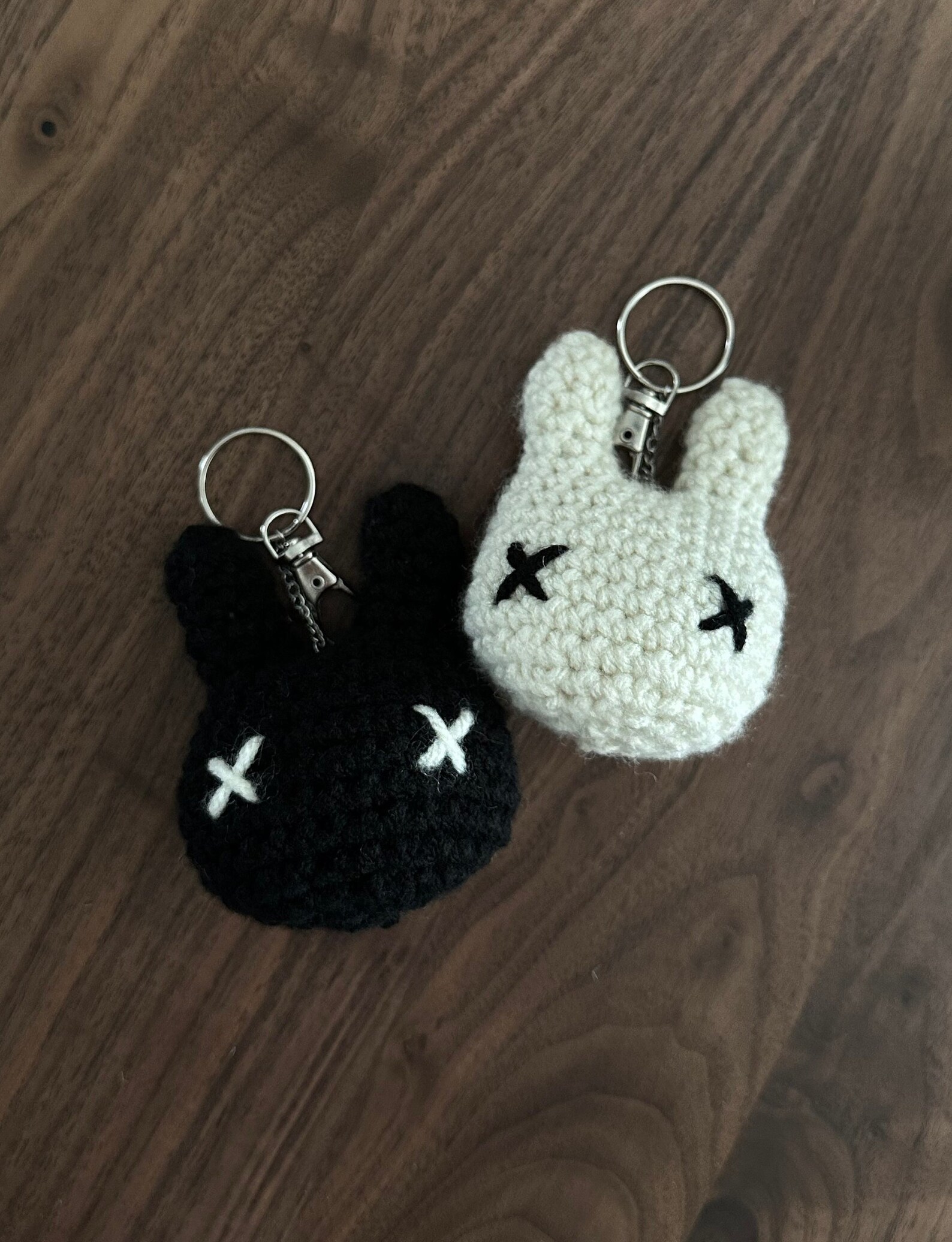 Crochet Bunny Keychain individual or Set of 2 - Etsy