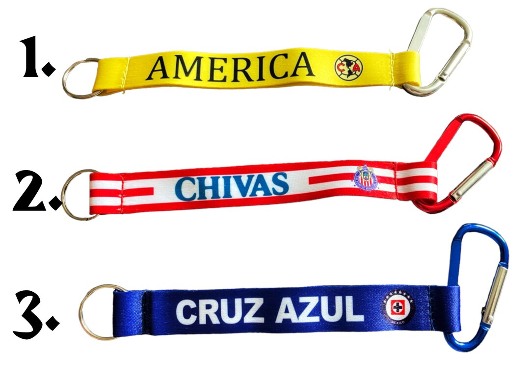 America, Chivas, Cruz Azul Soccer Wristlet Keychains - Etsy