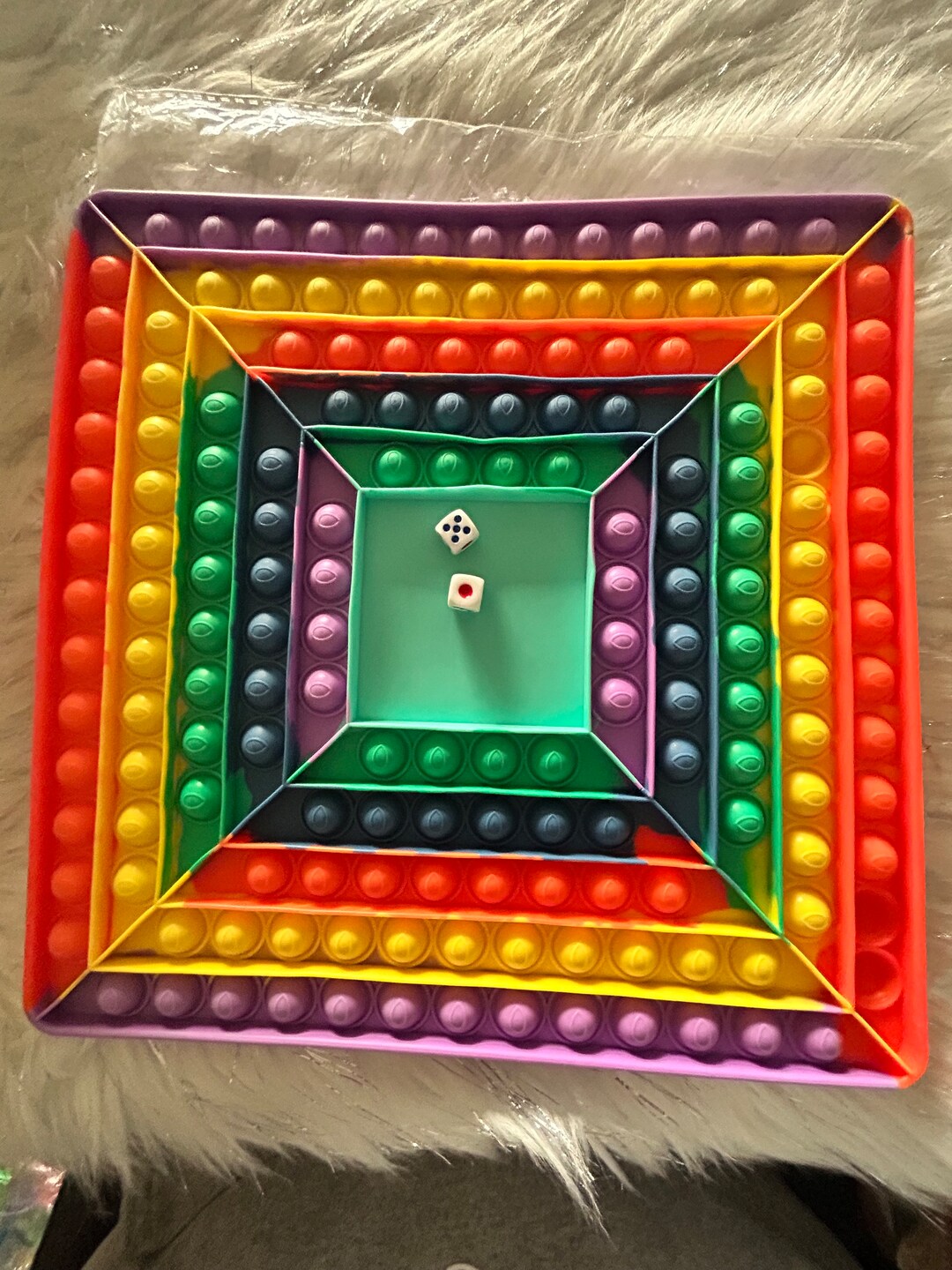 Pop It Fidget Toy, Square Dice Game Pop It, Large Pop It, - Etsy