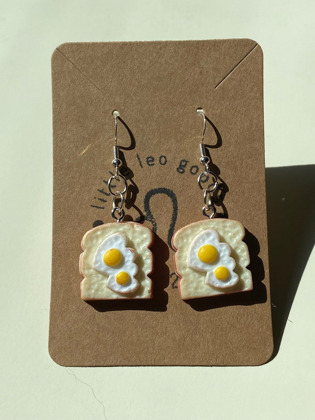 Eggs on Toast Dangle Earrings - Etsy