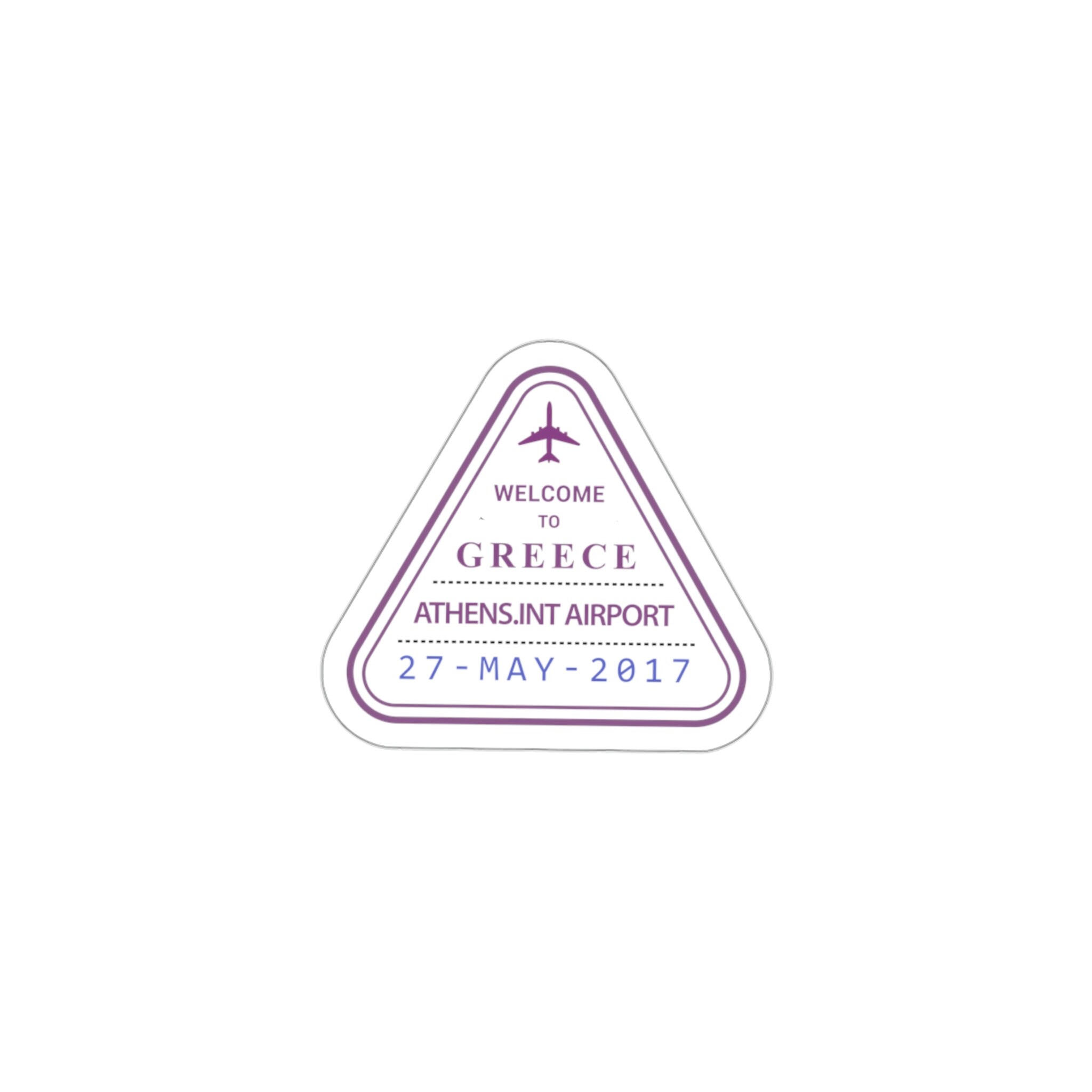 Greece Passport Stamp Sticker | Athens Travel Decal - Etsy
