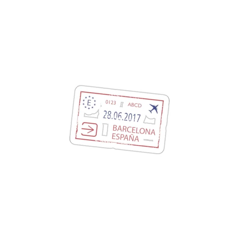 Spain Passport Stamp | Die-cut Stickers | Barcelona Spain Sticker ...