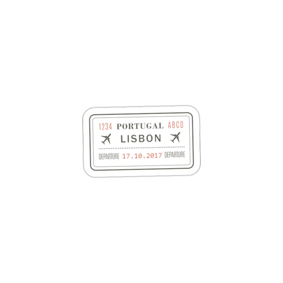 Portugal Passport Stamp | Die-cut Stickers | Lisbon Portugal Sticker ...