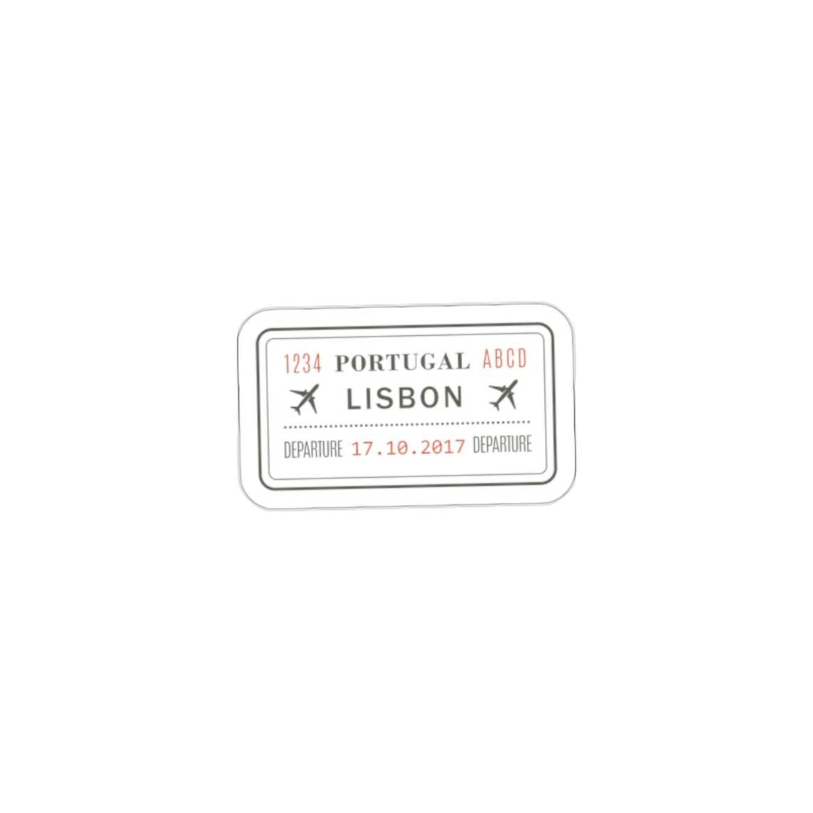 Portugal Passport Stamp | Die-cut Stickers | Lisbon Portugal Sticker ...