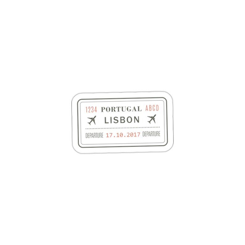 Portugal Passport Stamp | Die-cut Stickers | Lisbon Portugal Sticker ...
